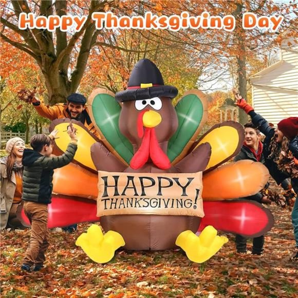 Holiday | 6ft Thanksgiving Inflatables Turkey Outdoor Thanksgiving ...
